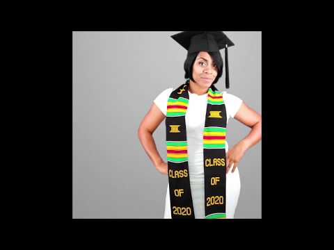Class of 2020 Kente Cloth Graduation Stole Sash Kinte Stoll