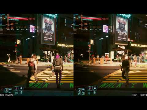 Cyberpunk 2077 - Patch 1.62 - RT: Psycho vs. Path Tracing - RTX 2080 TI - 4K ULTRA - DLSS Perf