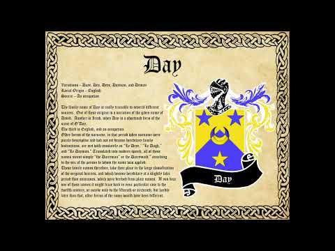 Day Surname Family History and Coat of Arms