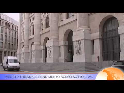 Asta Btp: rendimenti in calo, buona la domanda anche se primi segnali di cedimento
