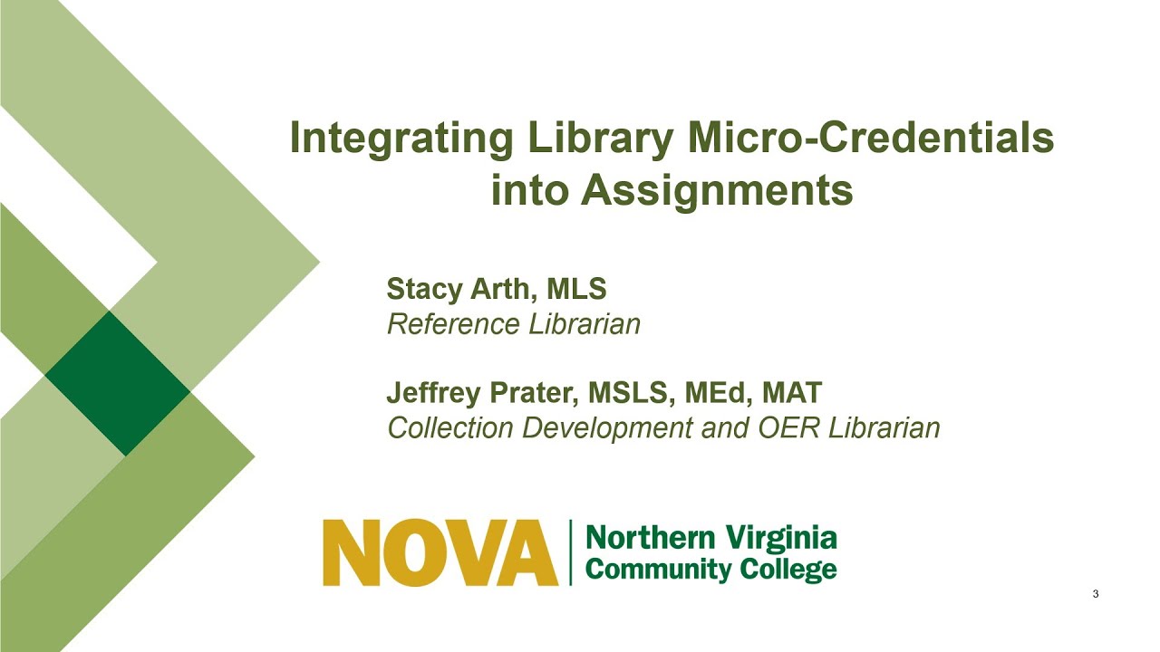 Integrating NOVA Library Micro-Credentials into Assignments