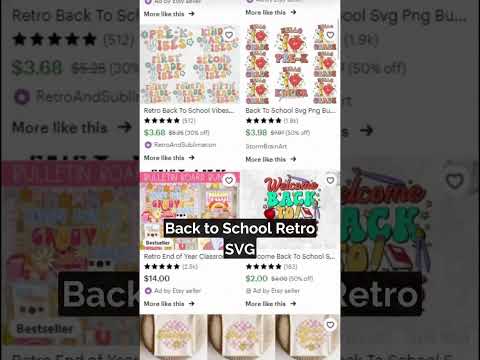 Trending Back to School digital products this week on Etsy
