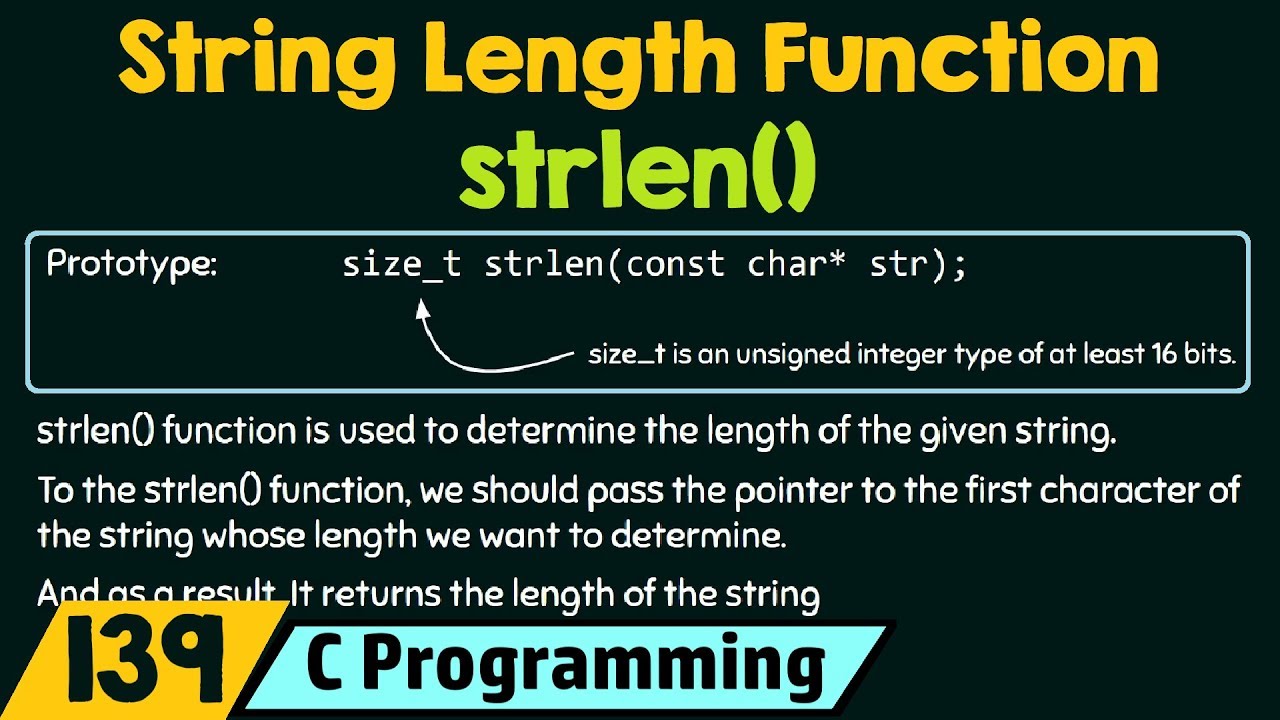 String Length Function - strlen()