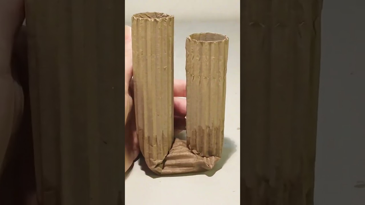 Corrugated cardboard shell diy handmade art vase, if you don’t have some artistic bacteria, you ma