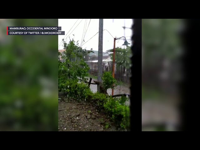 WATCH: Typhoon Quinta's strong winds, rain batter Southern Luzon, Mindoro