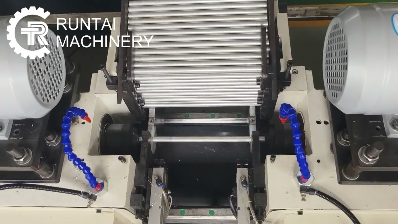 RT50SM Double end pneumatic pipe chamfering machine with automatic feeder