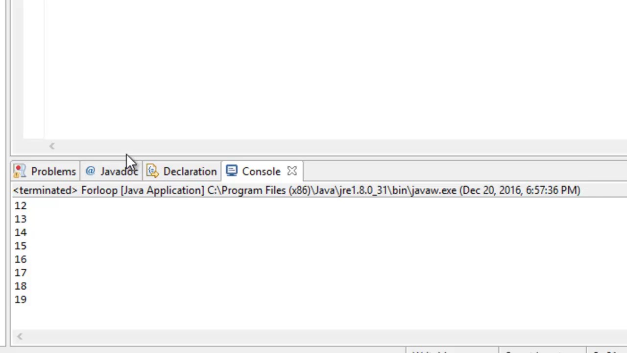 Lesson 16 For Loop JAVA Prog - Sahalsoftware