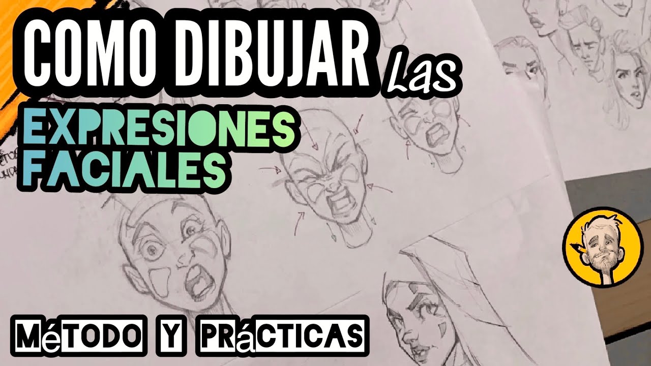 dibuja las expresiones faciales / las emociones / métodos y practicas / tutorial de dibujo /anatomía