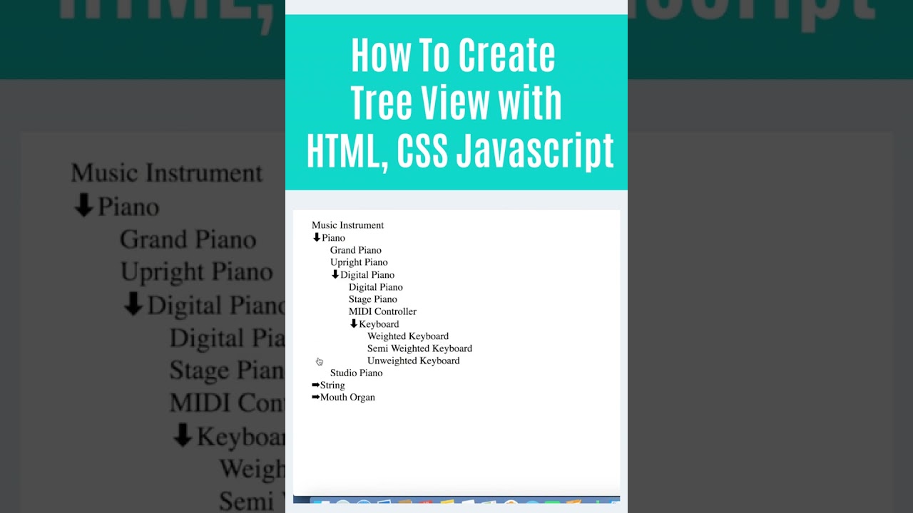 How To Create Tree View HTML, CSS and Javascript
