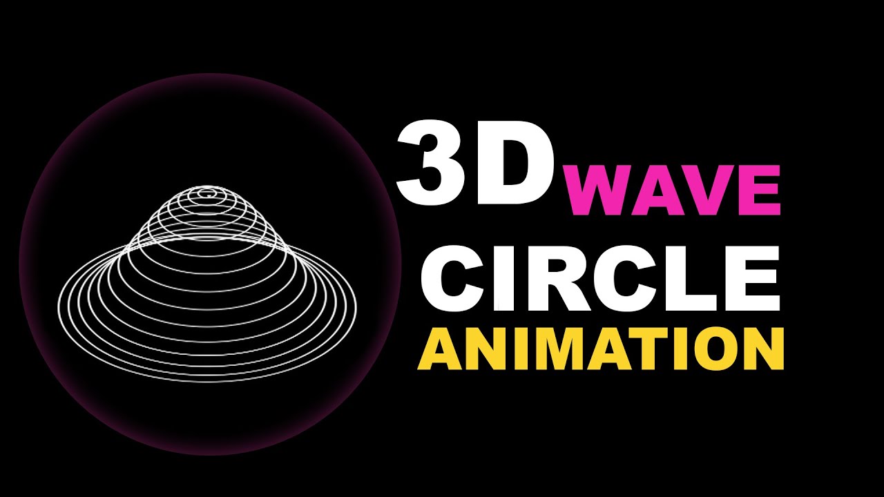 3D wave circle loading animation using Html Css