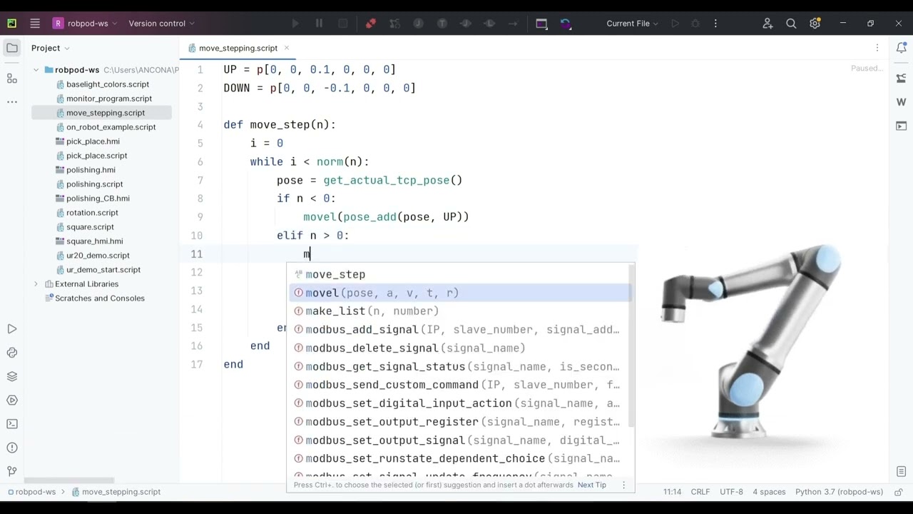 RELEASE 1.1.7 - UR Script coding features