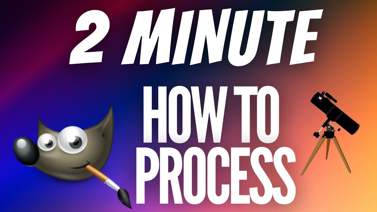 GIMP Astrophotography Processing Tutorial (2 Minutes)