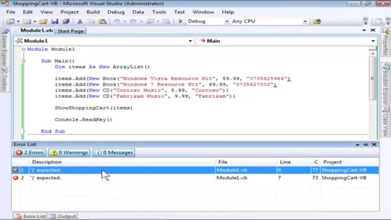 How to Use Arrays and Collections in Visual Basic.NET