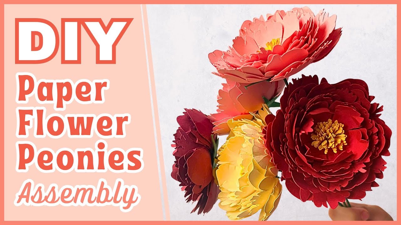 Make Realistic Paper Peonies | Handmade Paper Flower Peony Tutorial