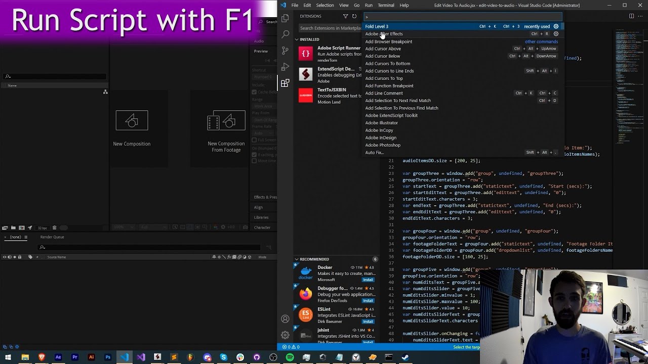 Adobe Scripting QuickTip - Run Script with F1
