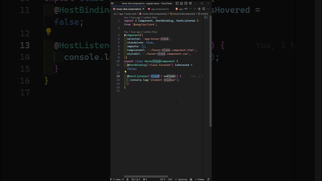 Angular 17 Tutorial: Mastering HostListener Decorator for Event Handling - #Angular17 #leelawebdev