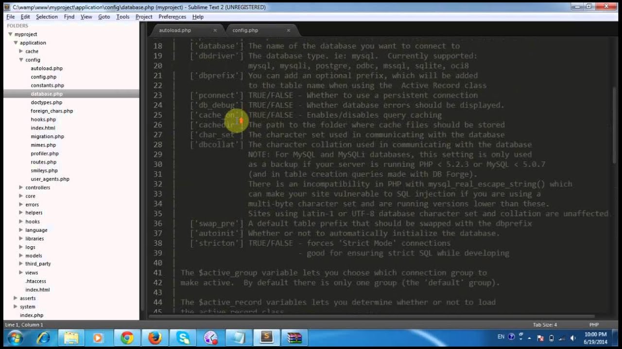 codeigniter Tutorial 1-2: config codeigniter framework