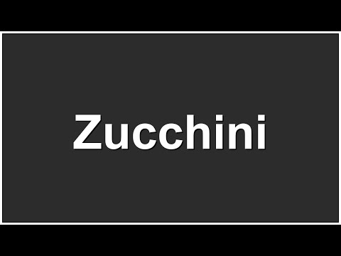 How to Pronounce Zucchini | Zucchini Vegetable Word | Say Zucchini in English