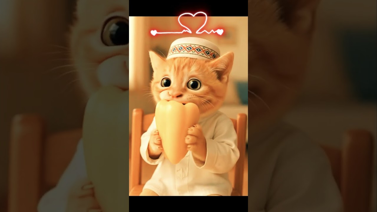 Mimi Cat munches on yellow pepper… then laughs like he just tasted pure joy! 🌶️😹