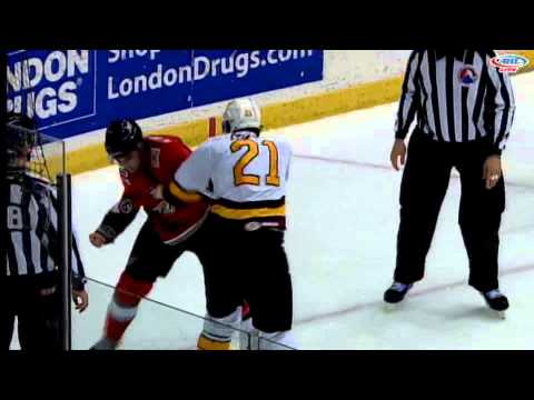 Tyler Shattock vs. Jordan Knackstedt, March 08, 2014 - Chicago Wolves ...