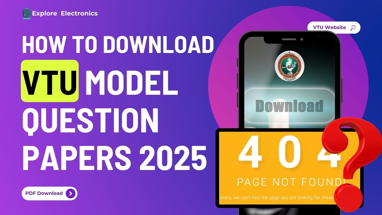 How to download the VTU model Question Papers | VTU First Sem 2025 #vtu