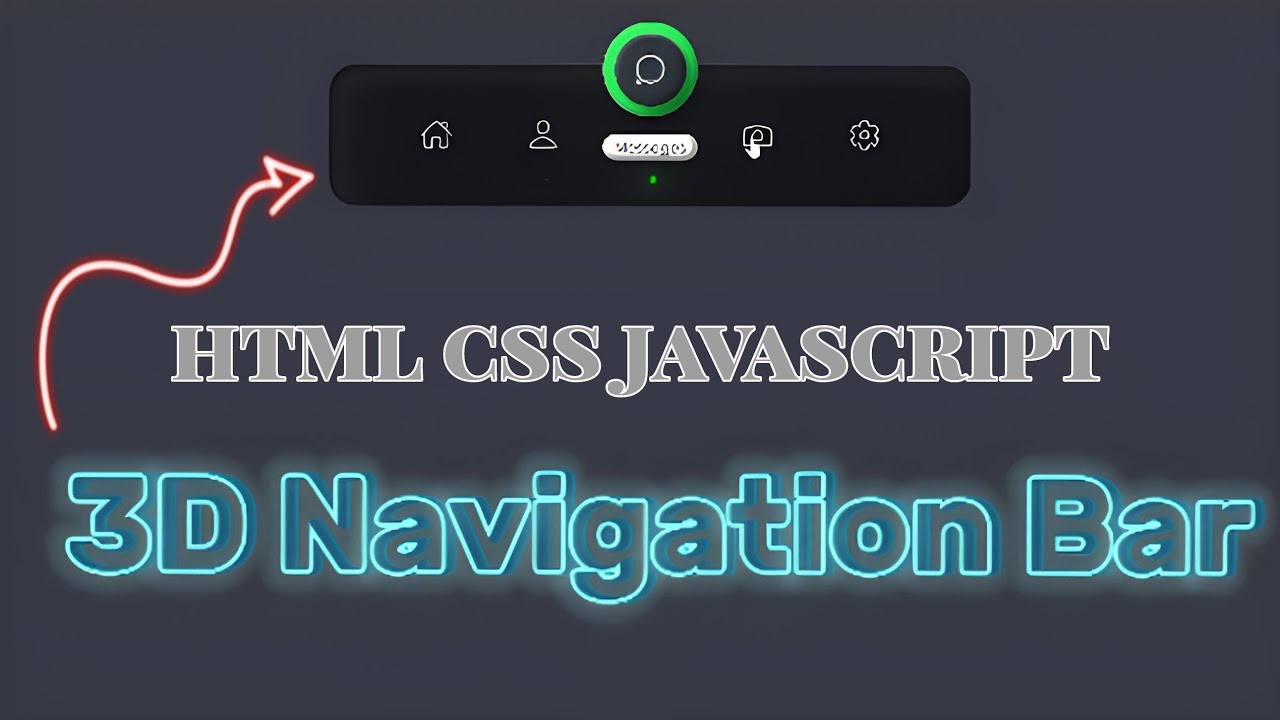 3D Navigation Bar. Use #html #css and #javascript