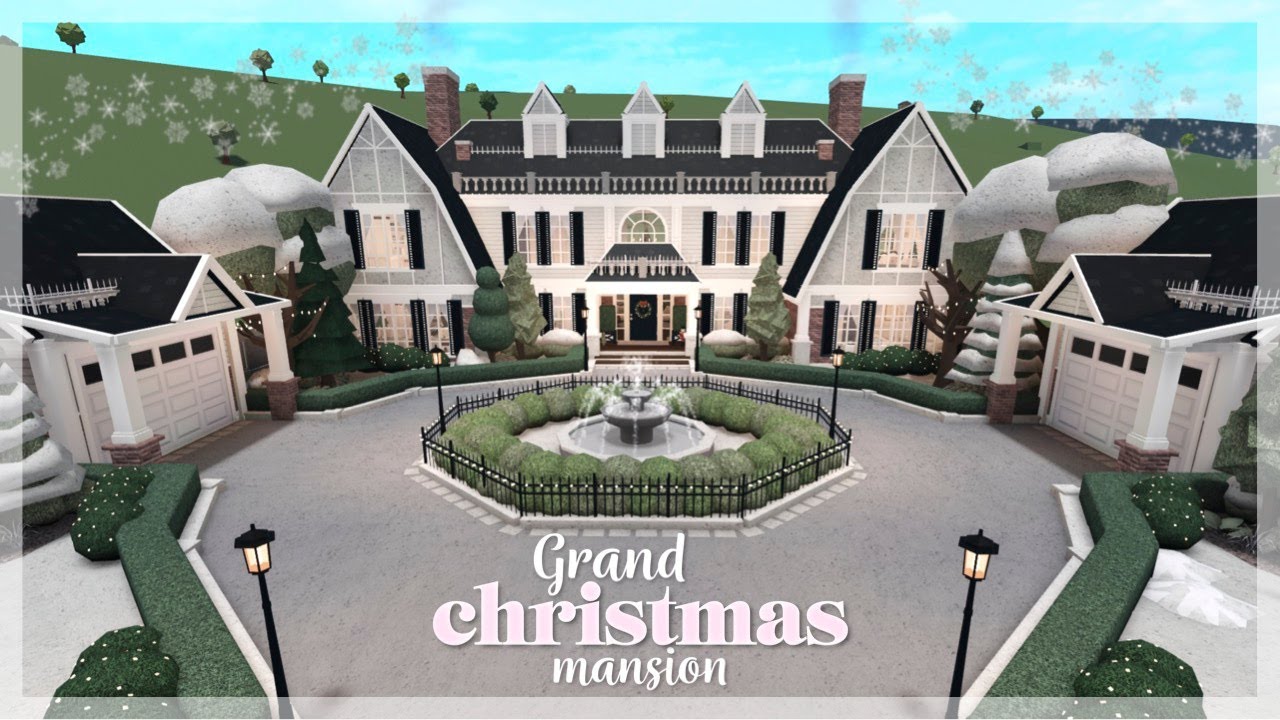 Grand Christmas Mansion | Bloxburg Speed Build