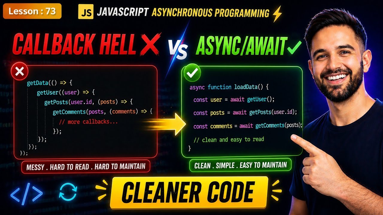 JavaScript Async/Await Tutorial - Stop Callback Hell & Master ES8 Promises