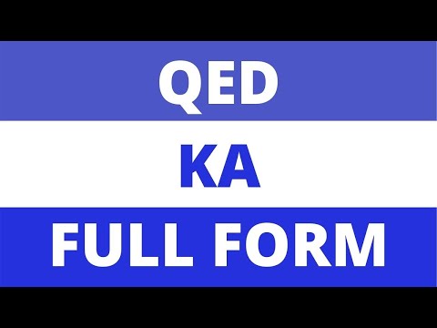 QED full form| What is the full form of QED ?