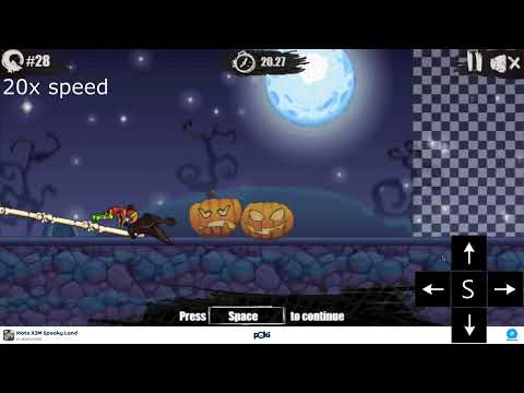 Moto X3M Spooky Land poki lvl 28 20.27