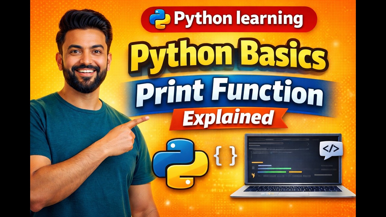 Python Basics | Print Function Explained in hindi | Python Learning