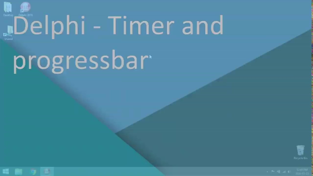 Delphi - Timer and Progressbar