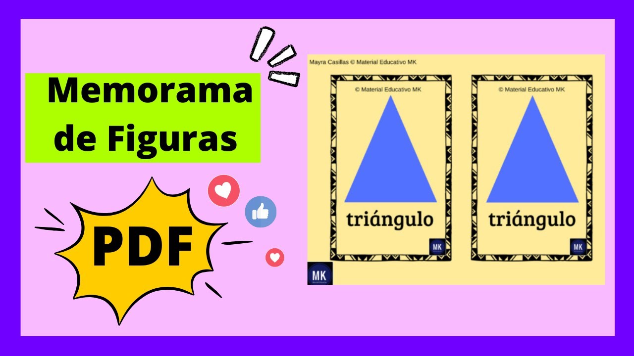 🔺 Memorama de Figuras Geométricas 🔼⬛ 🔼 Juego de Mesa para Imprimir
