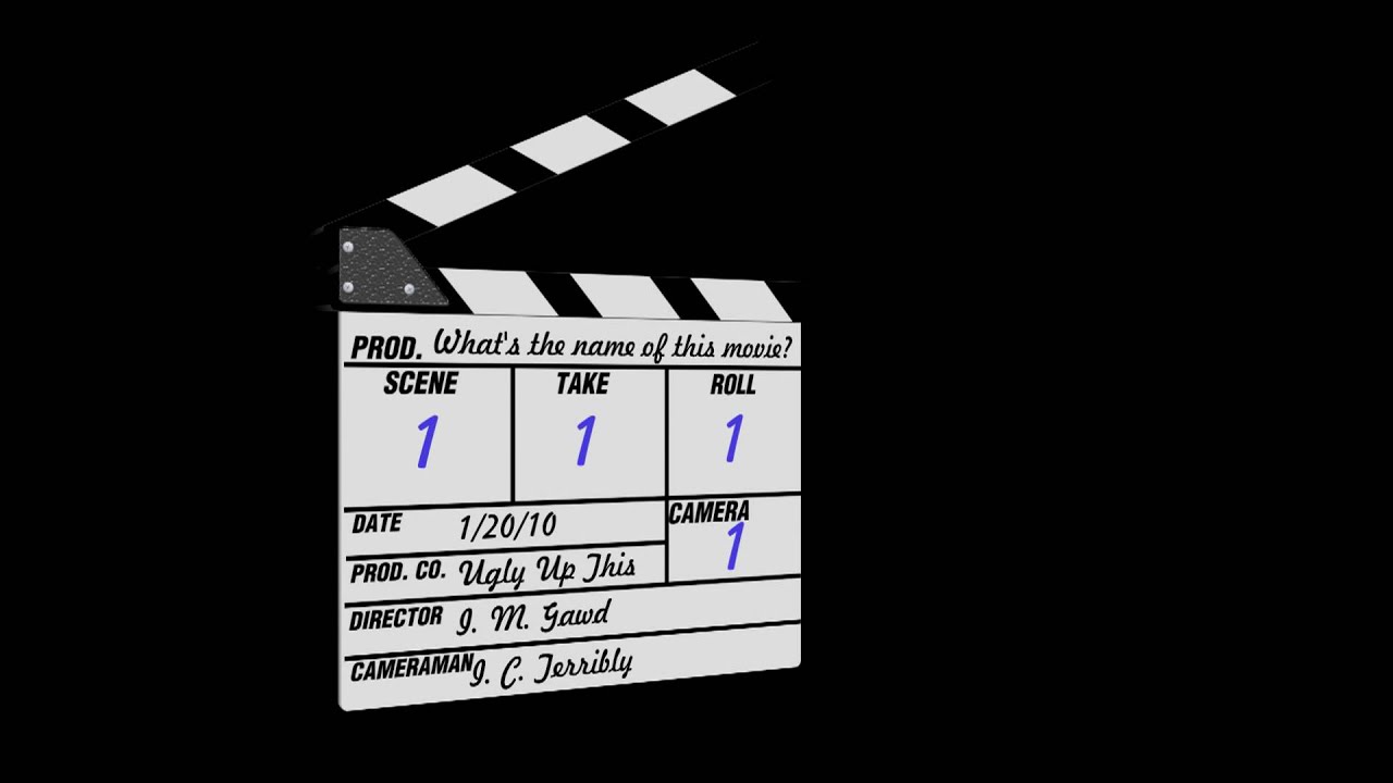 Apple Motion Project: Free Template: Film/Video Slate/Clapperboard/Clapboard