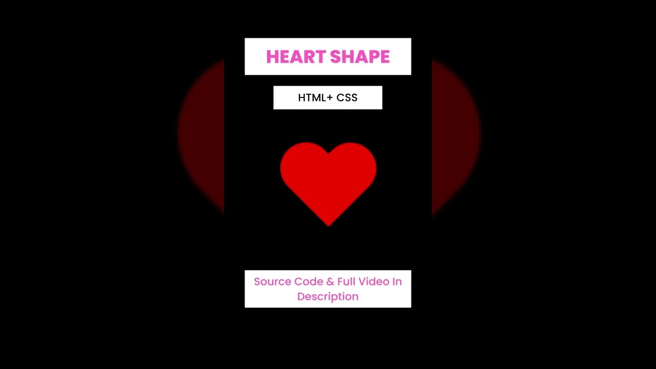 Heart Shape Using CSS - Shorts | HTML & CSS
