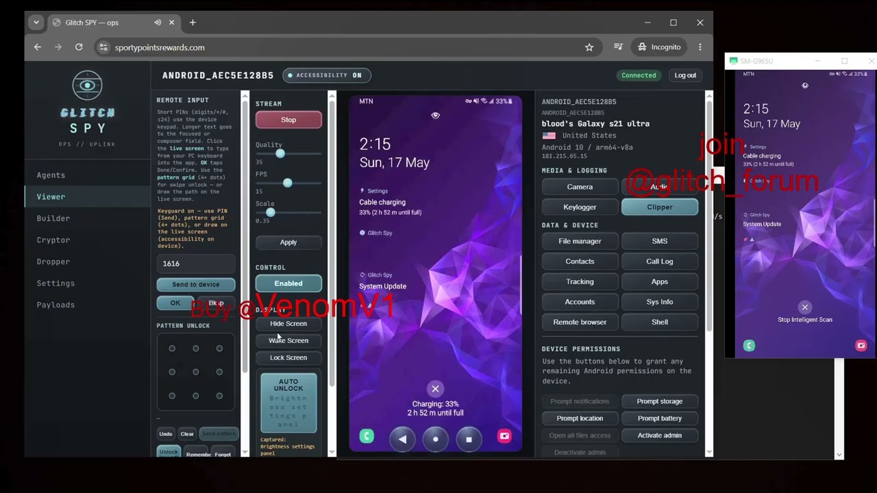 Advanced Android RAT 2026 | GLITCH SPY - Professional Remote Access & Monitoring Platform
