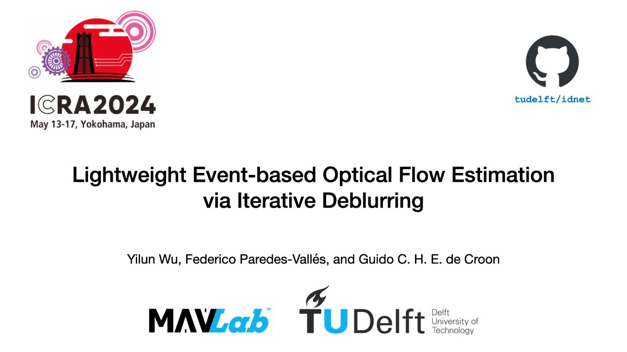 Lightweight Event-based Optical Flow Estimation via Iterative Deblurring