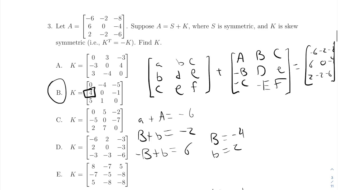 S2018 Full Final Exam MA 265