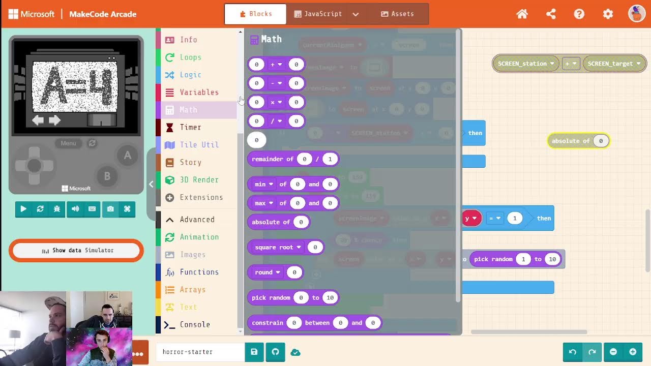 Making an extension in MakeCode Arcade