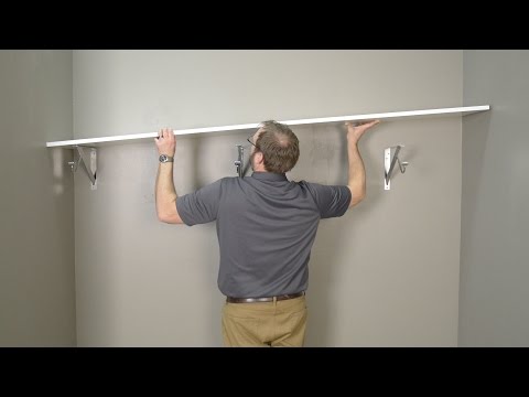 Simple Wood Shelf and Rod Installation Instructions