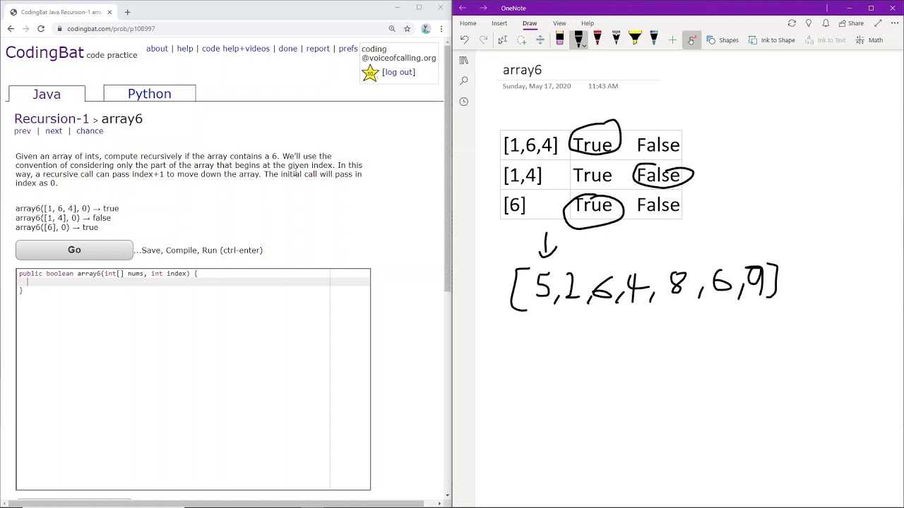 Recursion - 1 (array6) Java Solution || Codingbat.com