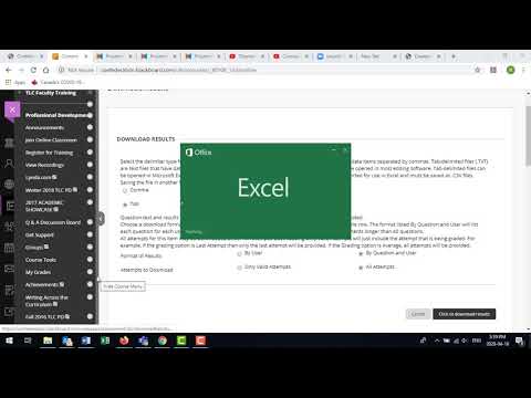 Downloading Test Results from Blackboard (for printing)