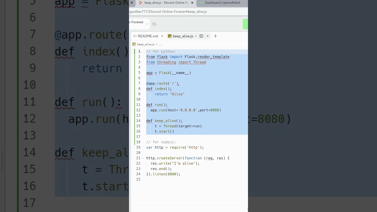 [PATCHED] How to Run any Script 24/7 for Free (Replit)