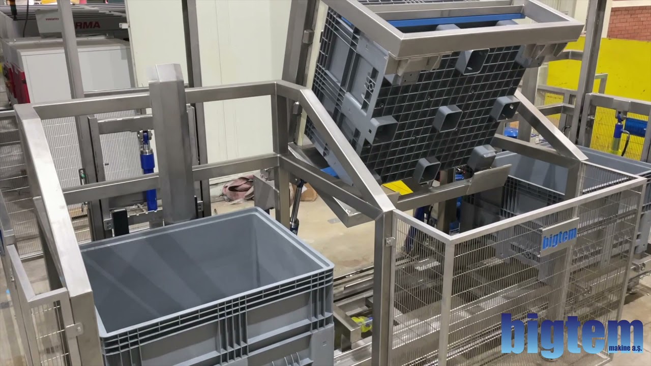 Auto Pallet Bins Destacker/Dumper & Stacker