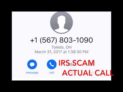 IRS Scam - Actual Call