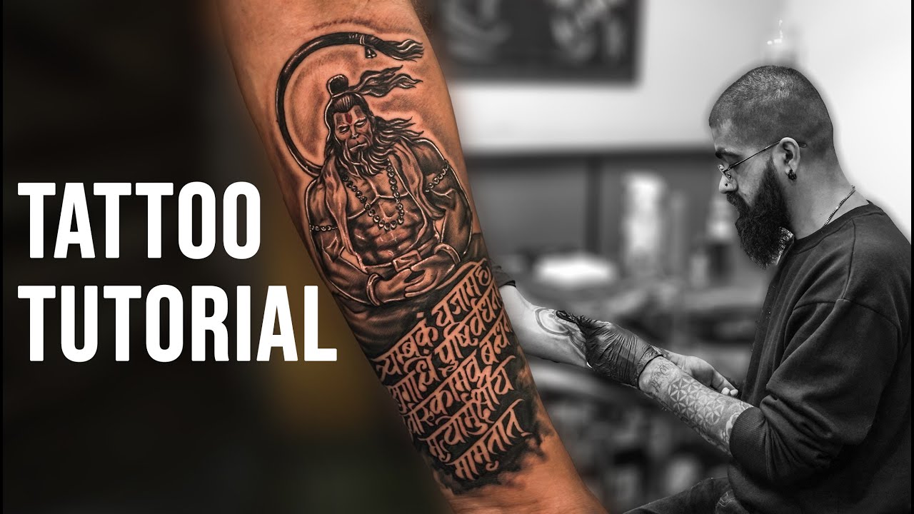 Lord Hanuman & Mantra Tattoo by @tattoosbyabishek | Tattoo Tutorial