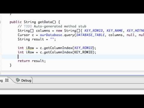 Android Application Development Tutorial - 120 - Reading SQLite Database with Cursor