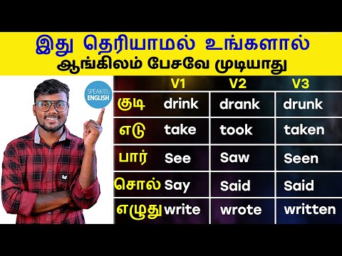 Learn Verb Forms In English | English Pesalam | V1 V2 V3 | Spoken English For Beginners | Tenses |