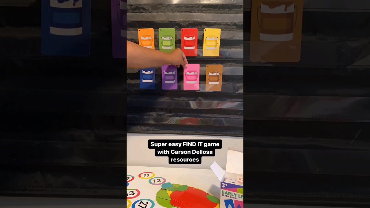 FIND IT 👀 Early Learning Game with #applecutouts and #flashcards🎴 Would you play this game? 🤔