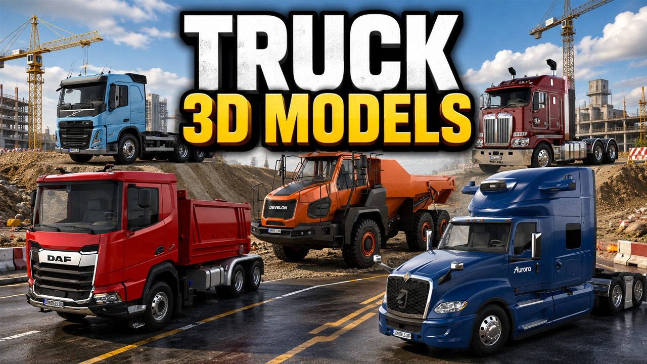 Truck 3D Models for Games, Films & Visualization